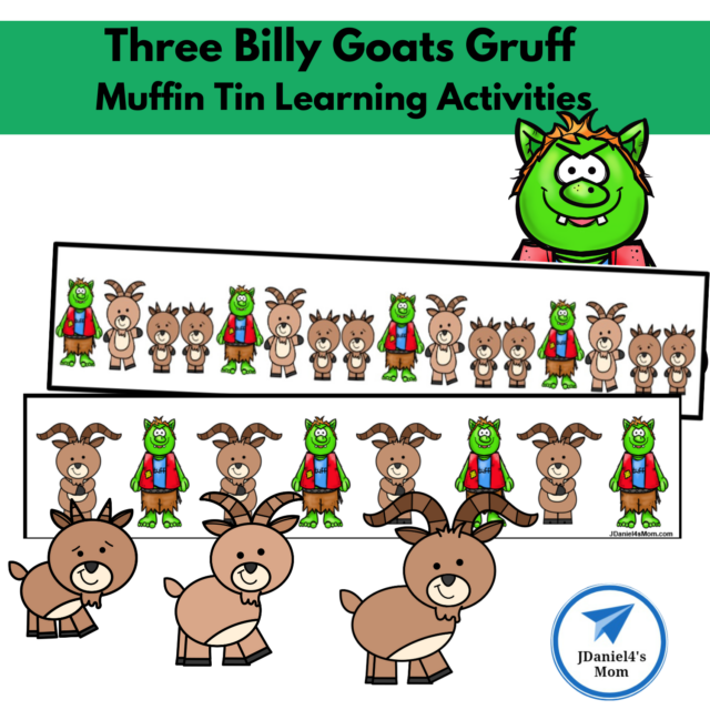 5 Day of Free Three Billy Goats Gruff Printables – 3 Dinosaurs