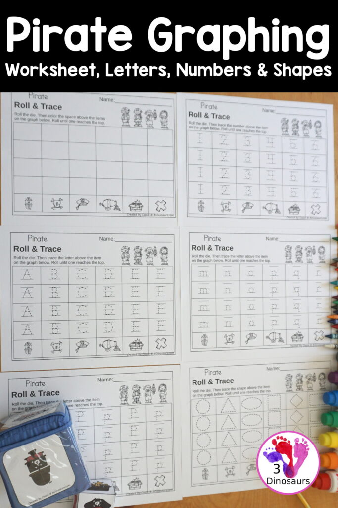 Pirate Graphing Printables: Graphing with Letters, Numbers, & Shapes ...
